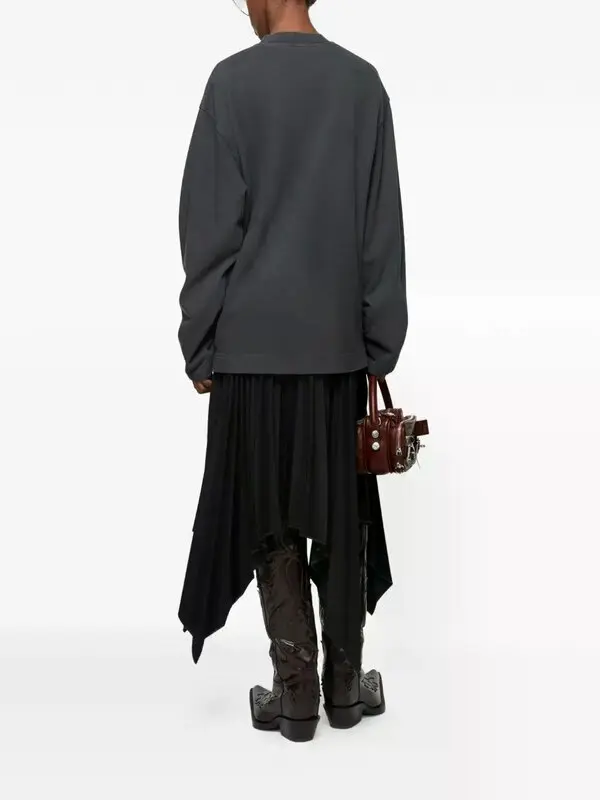 Acne Studios Embroidered Logo Long Sleeve T-shirt