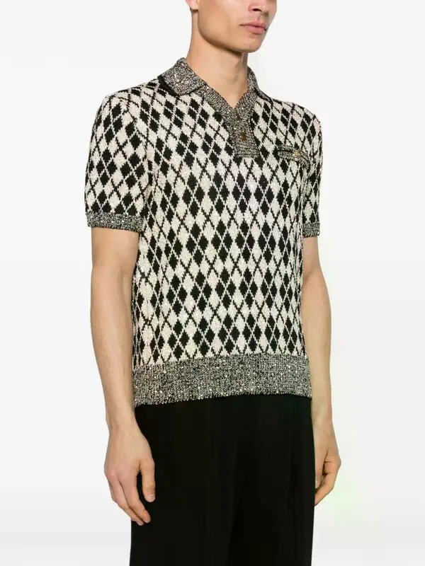 Amiri Argyle Polo Shirt