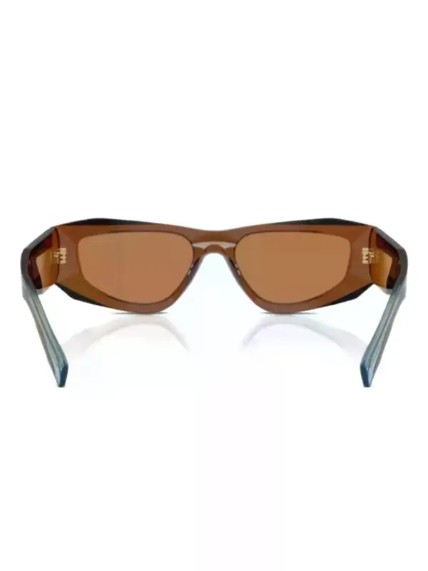Prada Geometric Frame Sunglasses - Brown
