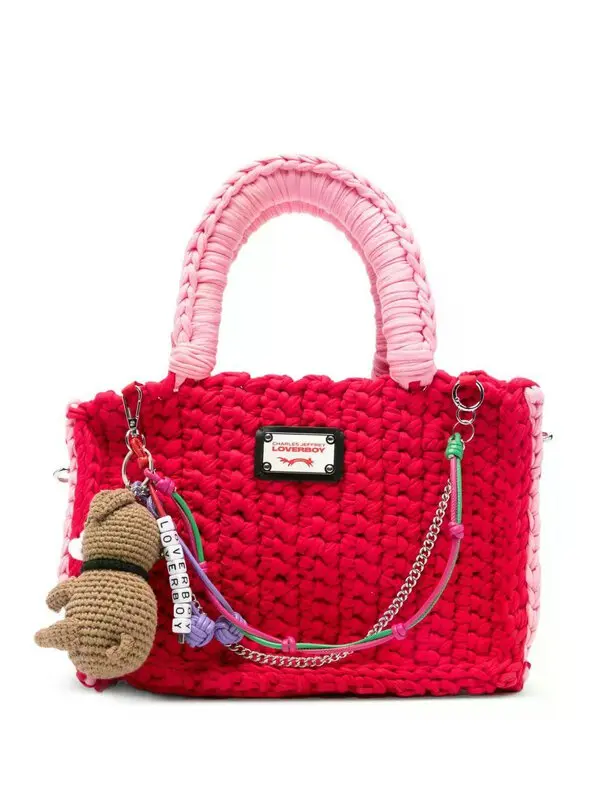 CHARLES JEFFREY Logo-plaque Tote Bag - Red