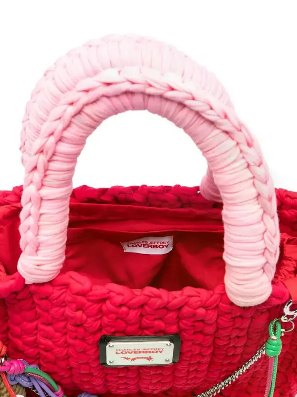 CHARLES JEFFREY Logo-plaque Tote Bag - Red