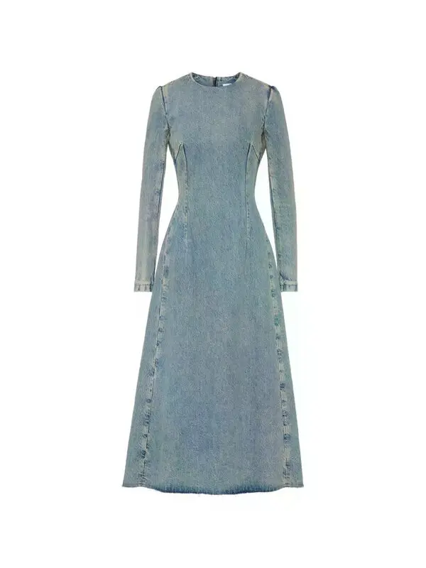 MAISON MARGIELA Long-sleeves Midi Dress - Blue