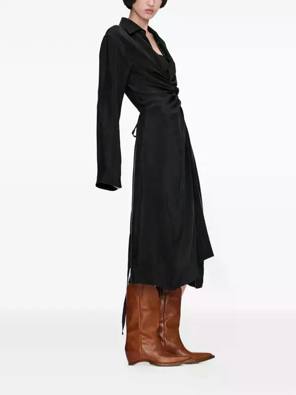 MAISON MARGIELA Twisted Draped Shirt Dress
