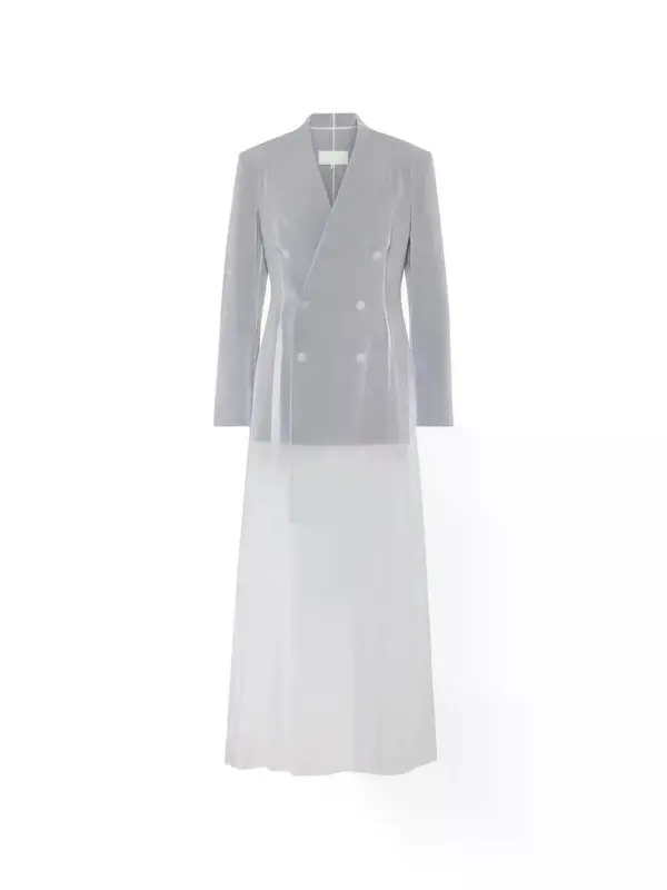 MAISON MARGIELA Long-sleeves Midi Dress - Grey