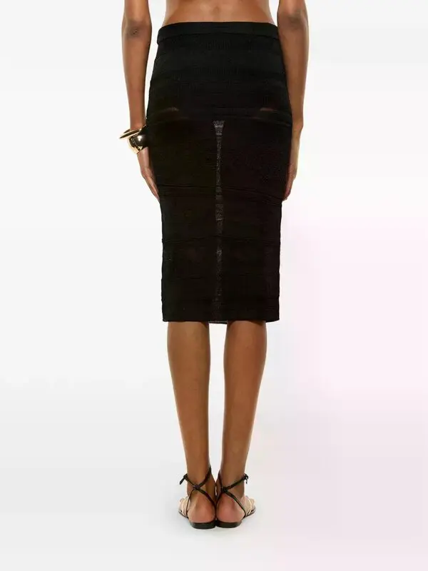 LANEUS Knit Midi Skirt