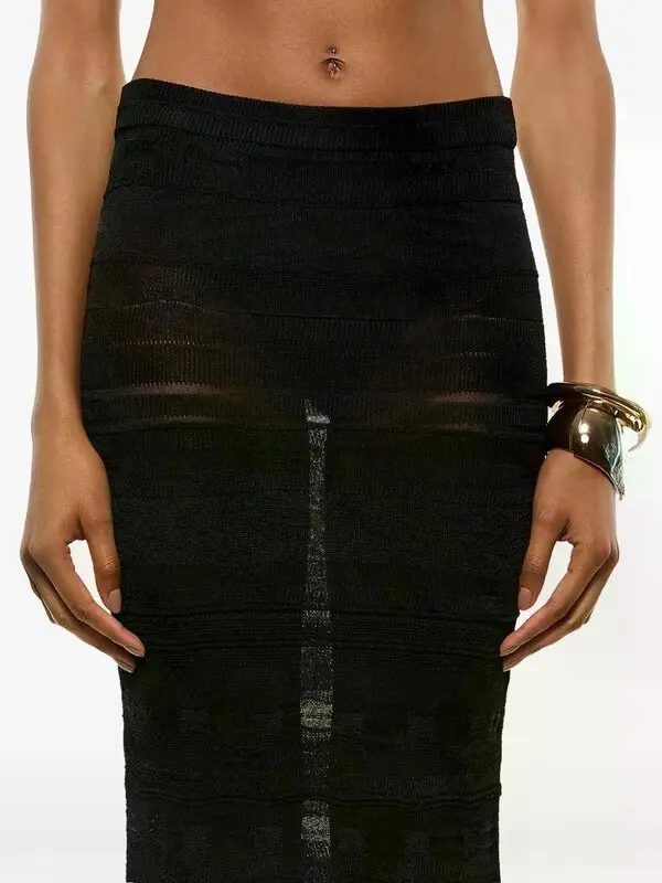 LANEUS Knit Midi Skirt