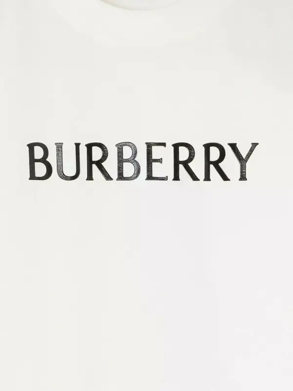 Burberry Logo Cotton T-shirt - Neutrals