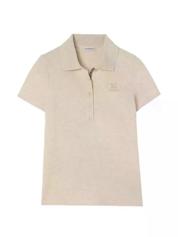 Burberry Slim Fit Stretch Cotton Piqué Polo Shirt With Knight Stamp