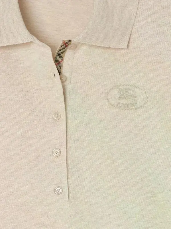 Burberry Slim Fit Stretch Cotton Piqué Polo Shirt With Knight Stamp
