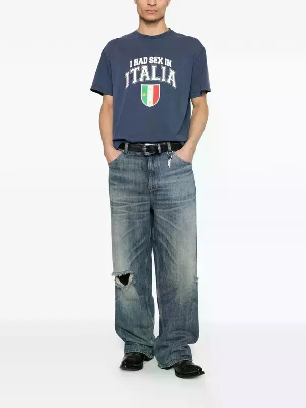 CARNE BOLLENTE Ciao Bella Graphic T-shirt - Blue
