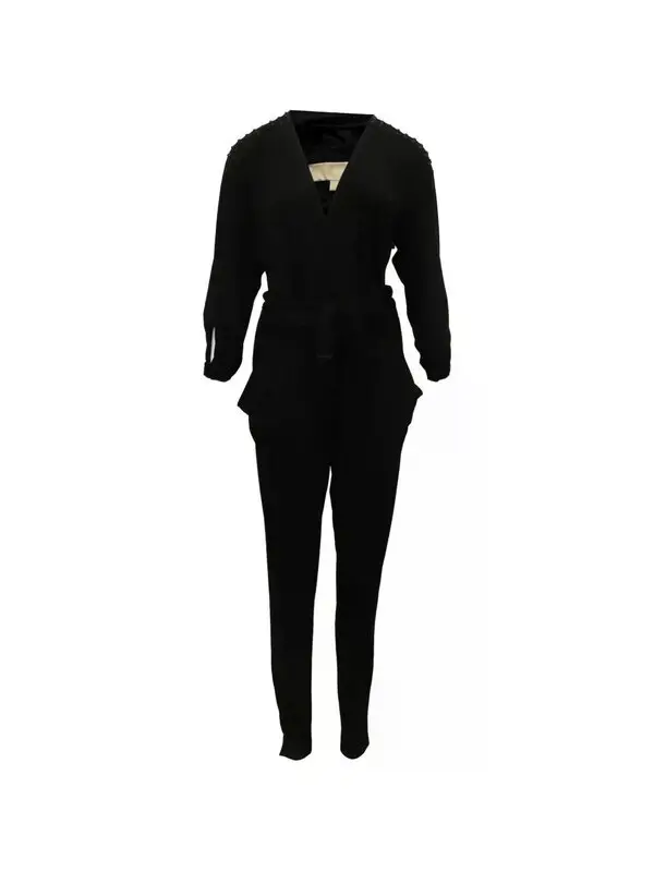Michael Kors Studded Tie-waist Jumpsuit - Black