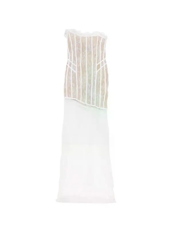 Giuseppe Di Morabito Lace Ruffled Maxi Dress