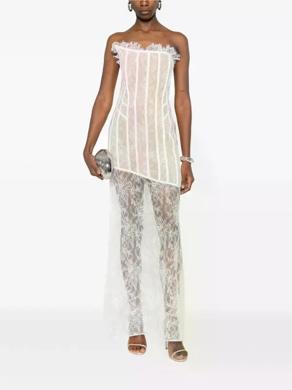 Giuseppe Di Morabito Lace Ruffled Maxi Dress