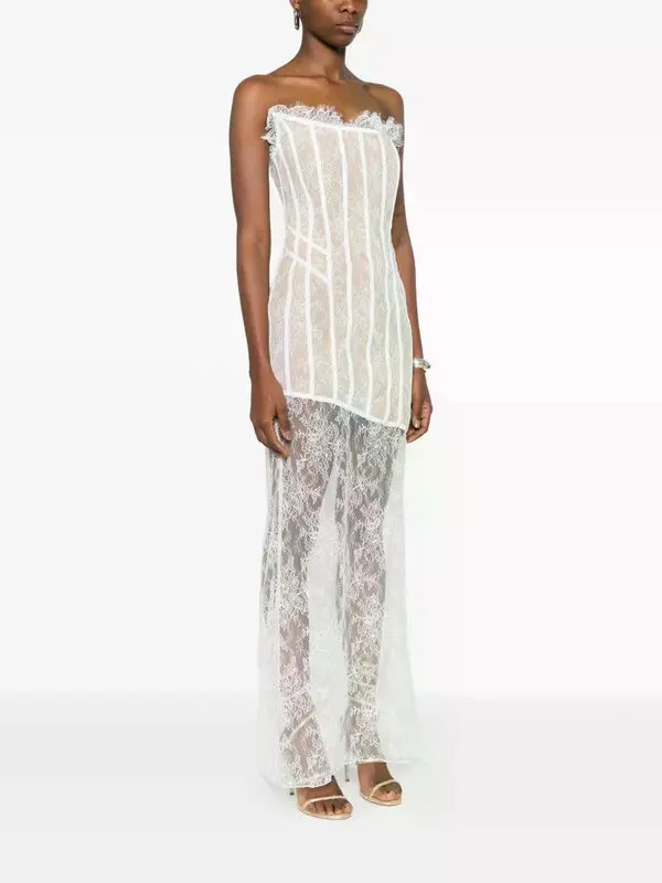 Giuseppe Di Morabito Lace Ruffled Maxi Dress