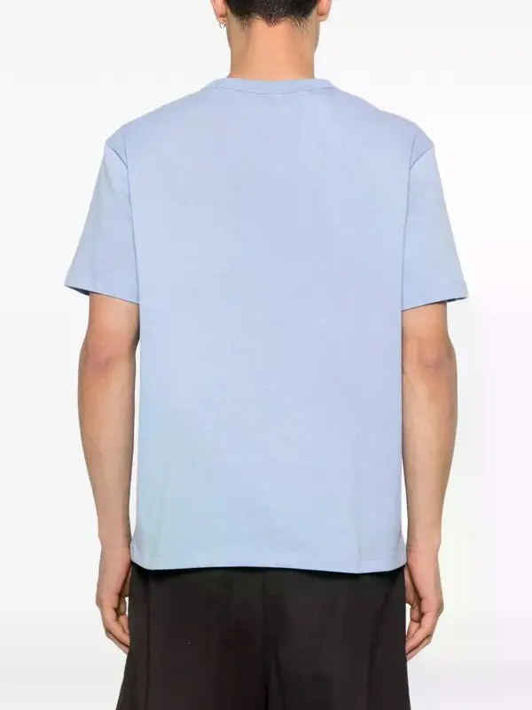 A.p.c. Logo Embossed Crew Neck T-shirt - Blue