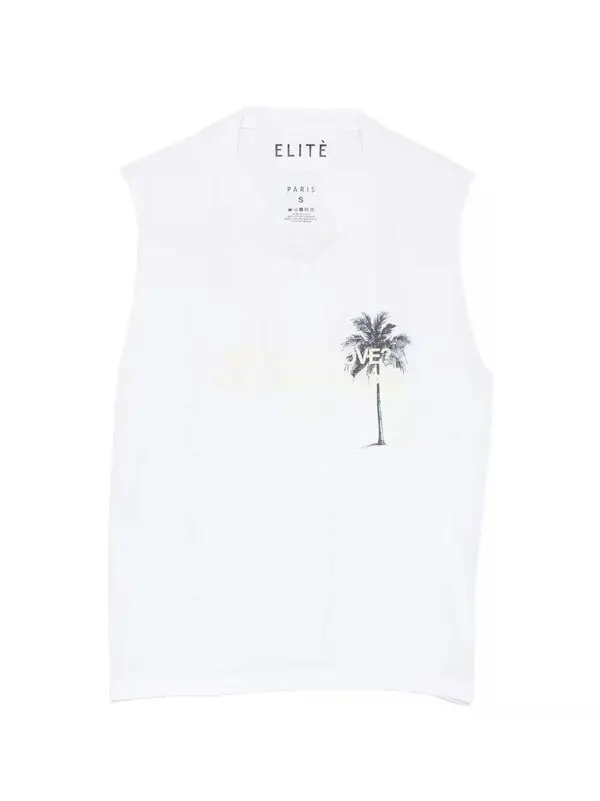 ELITE Printed Vest - White