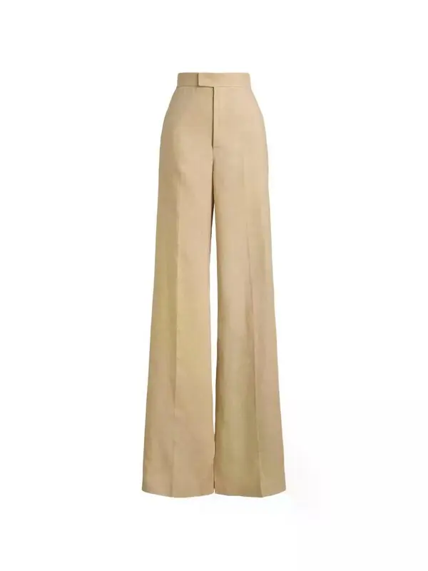 Ralph Lauren Dean Waist Darts Linen Trousers - Neutrals