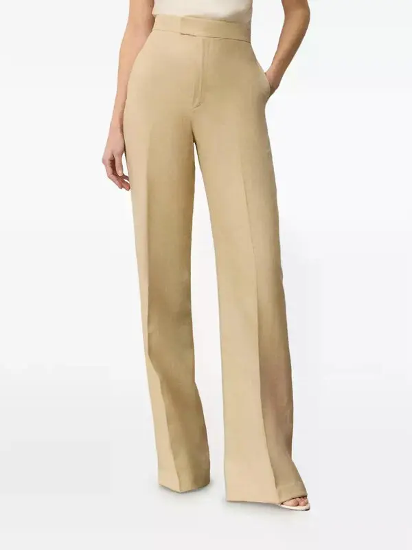Ralph Lauren Dean Waist Darts Linen Trousers - Neutrals