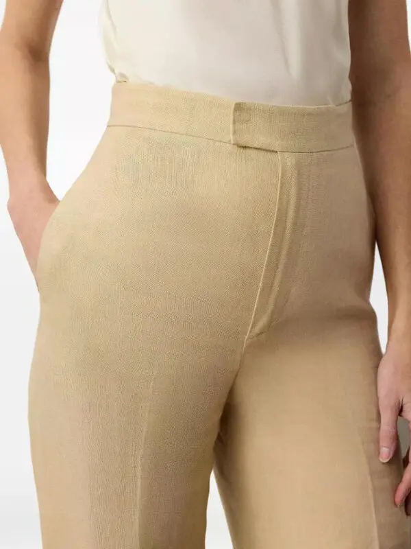 Ralph Lauren Dean Waist Darts Linen Trousers - Neutrals