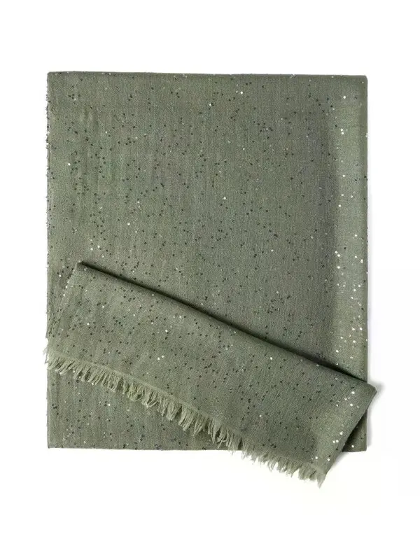Brunello Cucinelli Fringed Scarf - Green