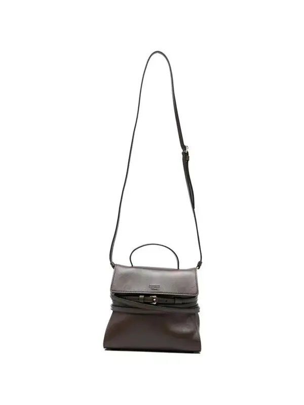 Moschino Buckle Leather Mini Bag - Brown