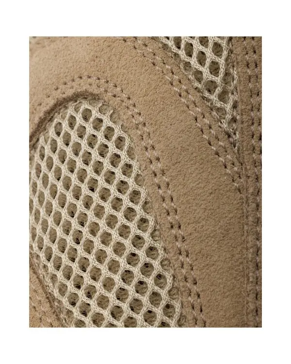 Prada Montecarlo Re-edition 2005 Suede And Mesh Lace-up Sneakers - Neutral