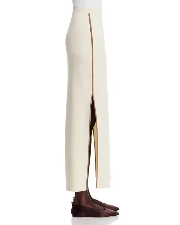 Fabiana Filippi Side Stripe Pencil Skirt - Open White