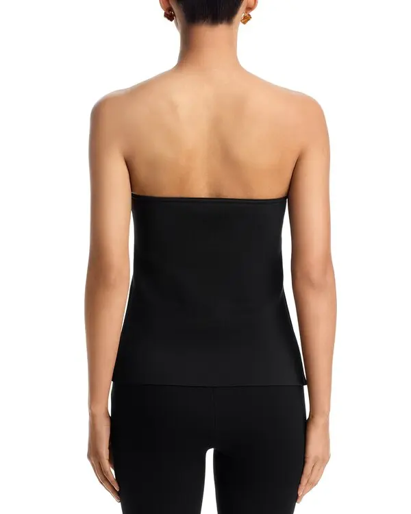 Aqua Strapless Knit Top