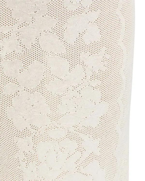 Aqua Placed Crochet Midi Skirt