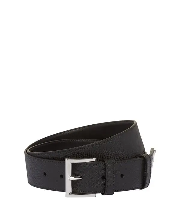 Prada Saffiano Leather Belt - Black