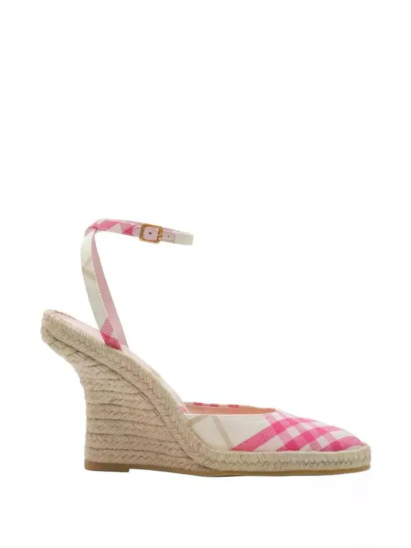 Burberry Check Mews Espadrille Pumps - Pink