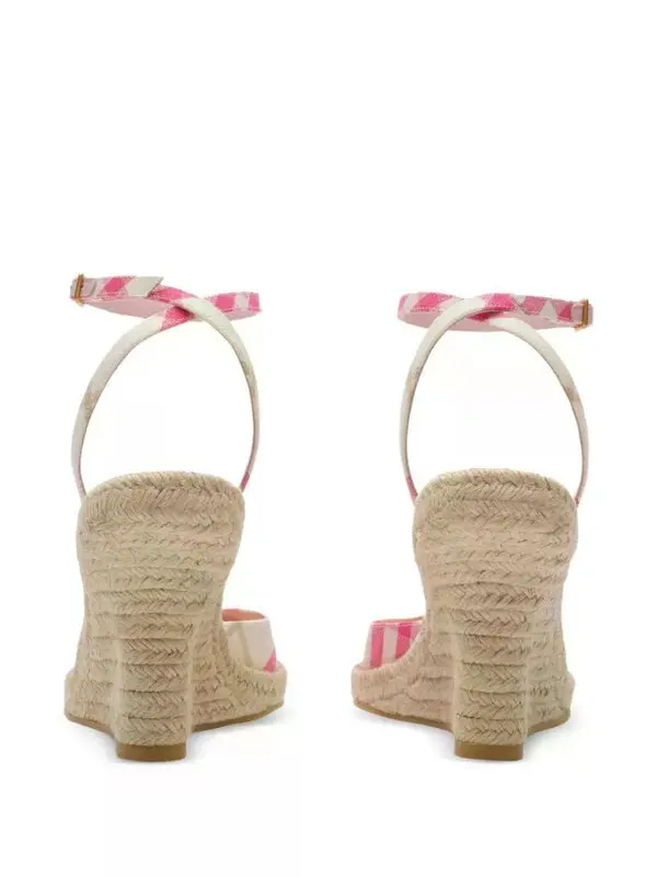 Burberry Check Mews Espadrille Pumps - Pink