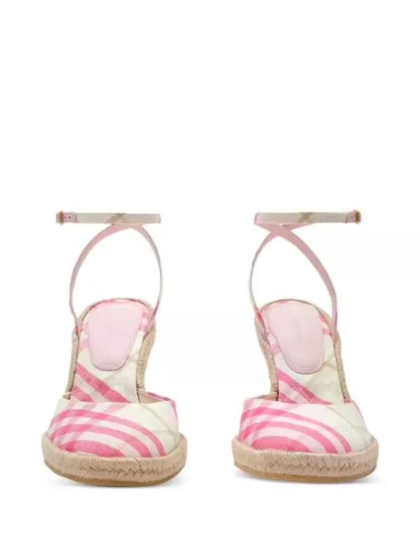 Burberry Check Mews Espadrille Pumps - Pink