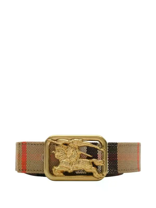 Burberry Reversible Check Rider Belt - Black
