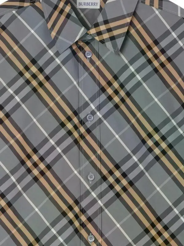 Burberry Classic Fit Check Cotton Shirt - Grey