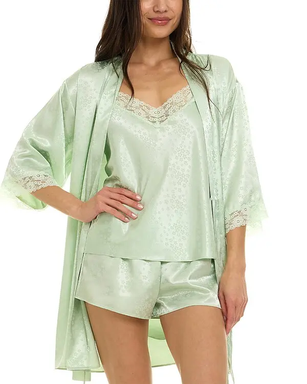 Flora Nikrooz Sabrina Cami, Shorts & Robe Travel Set - Mint