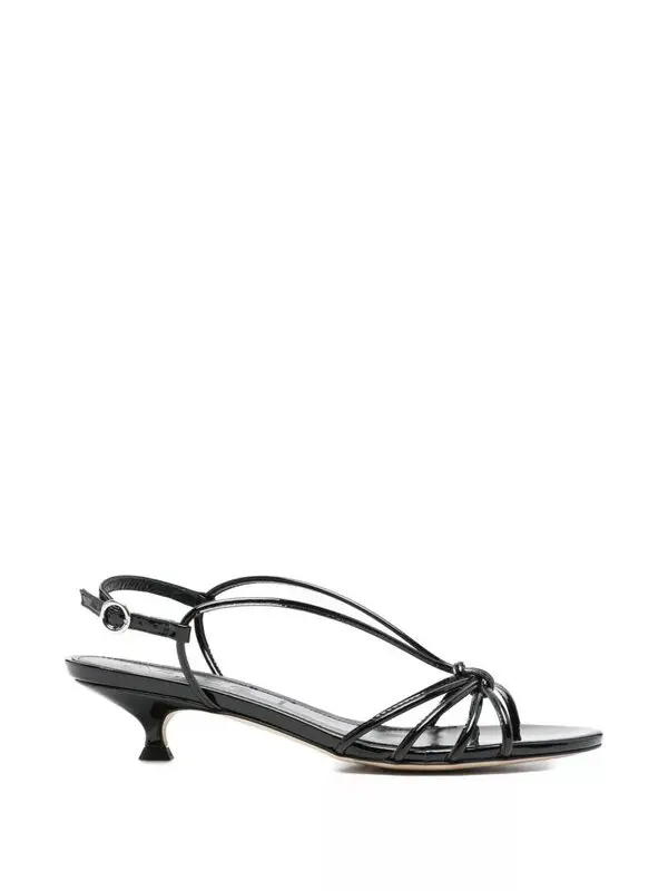AeydĒ Amara Knot Strap Sandals - Black