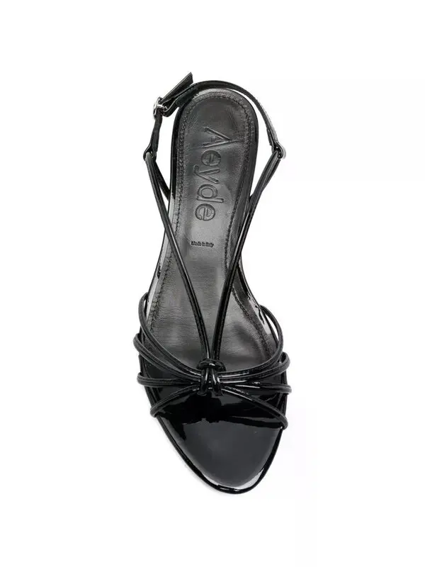 AeydĒ Amara Knot Strap Sandals - Black