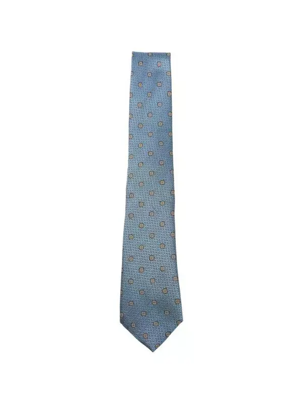 Canali Patterned Neck Tie - Blue
