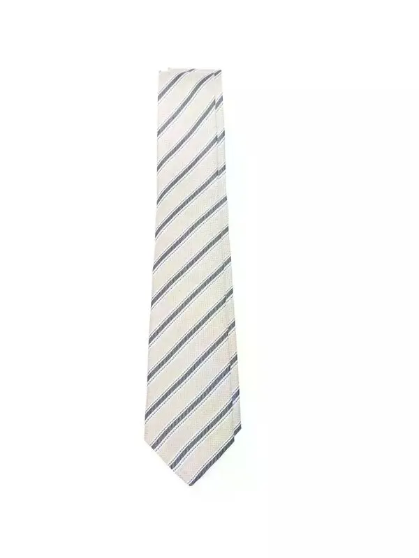 Canali Striped Neck Tie - Neutrals
