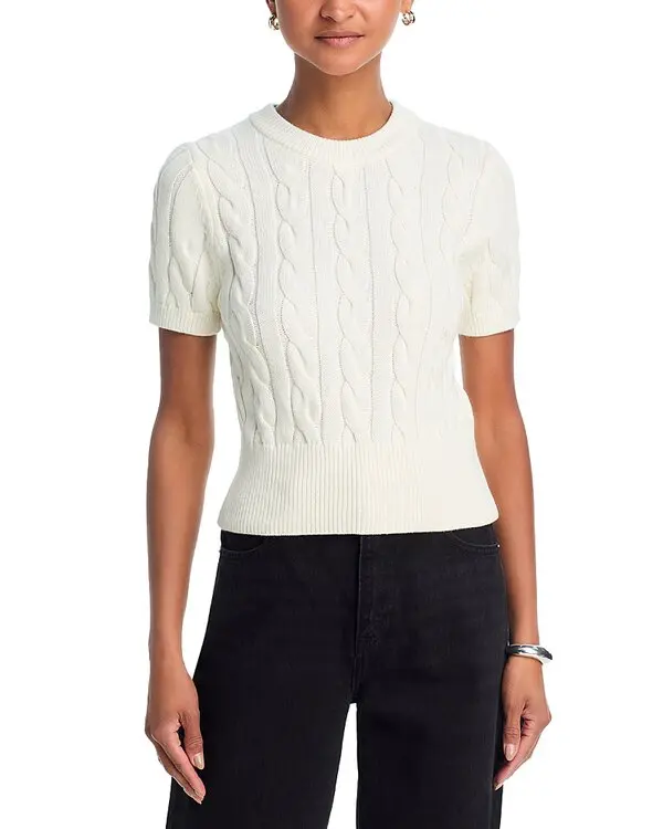 525 America Cable Knit Cap Sleeve Sweater