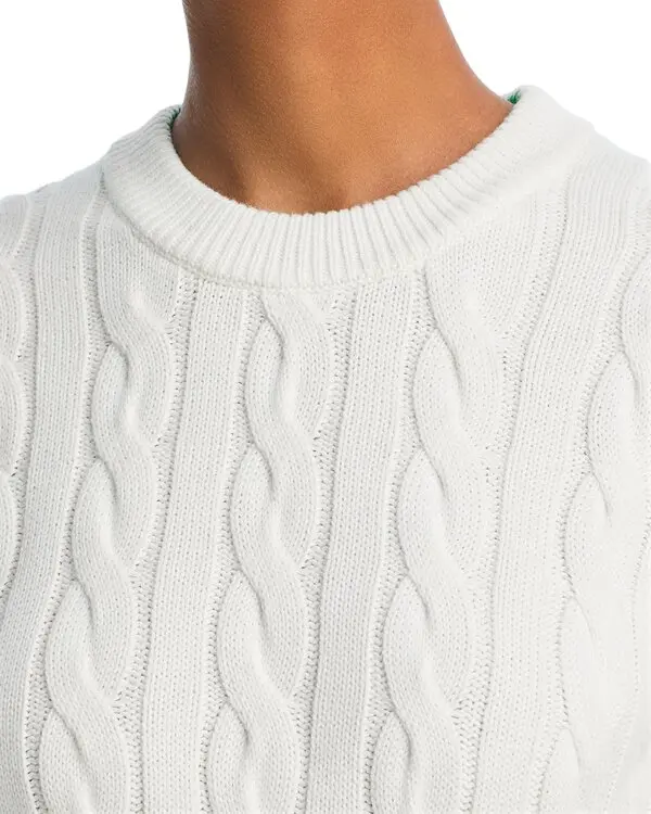 525 America Cable Knit Cap Sleeve Sweater