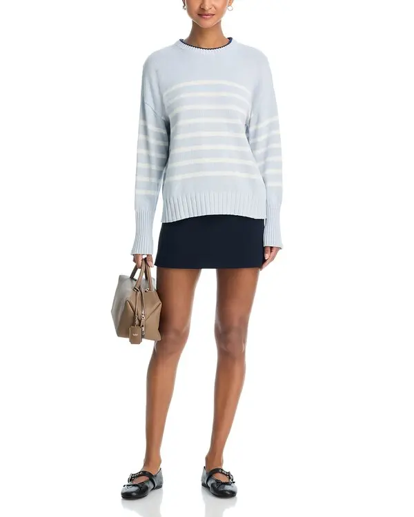 525 America Striped Crewneck Pullover Sweater