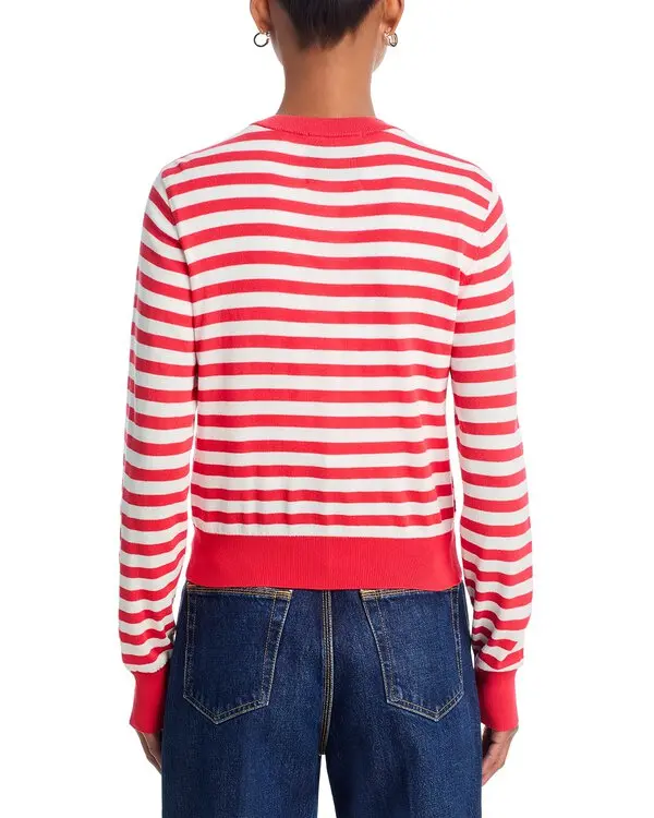 525 America Striped Button-down Cardigan