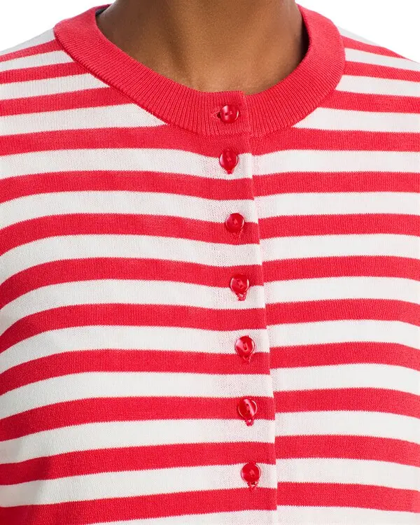 525 America Striped Button-down Cardigan