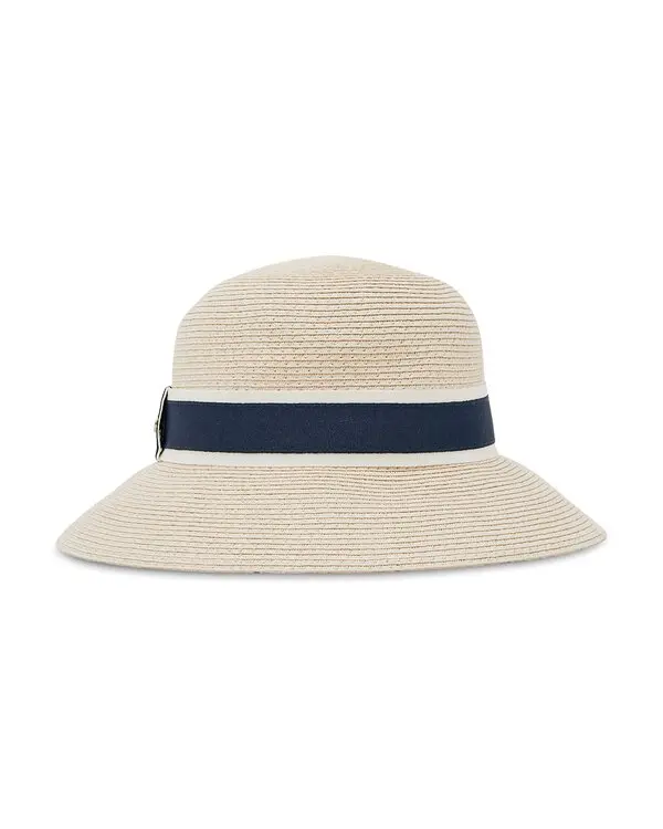 REISS Cindy Ribbon Straw Hat - Natural