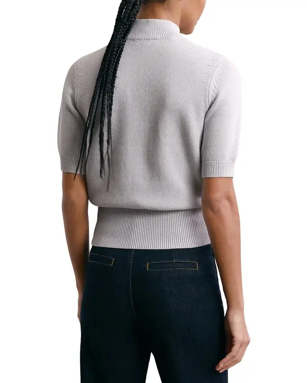 REISS Aria Funnel Neck Top