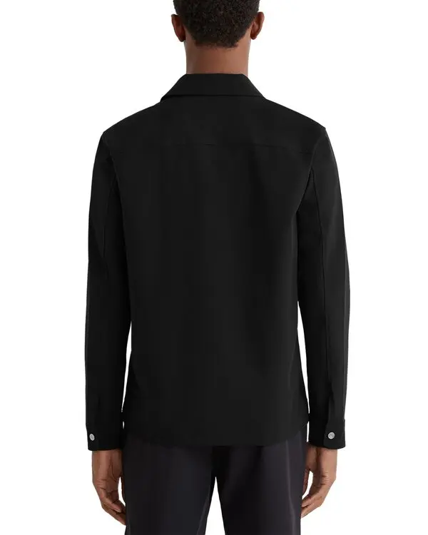 REISS Technical Zip Overshirt - Black