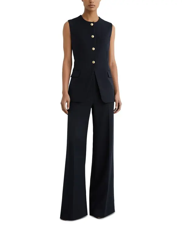 REISS Gabi Longline Vest - Navy
