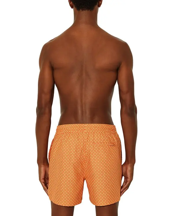 REISS Geo Print Swimsuit - Tangerine